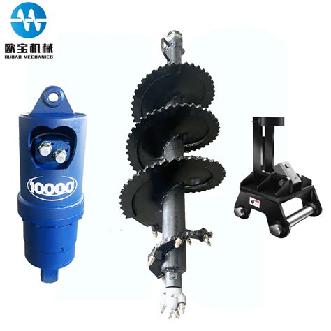 Tree Planting Earth Auger Hydraulic Earth Auger Drill With Flat Round