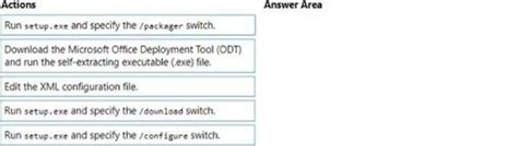 which four actions should you perform in sequence exam4training