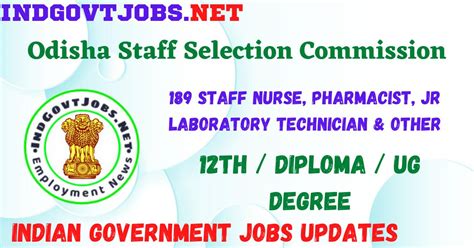 OSSC Recruitment 2023 189 Staff Nurse Pharmacist Other BEST Job Vacancy Apply Online