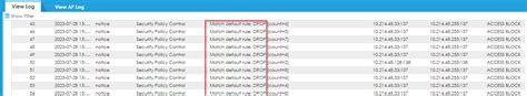 Why Is There A Match Default Rule Drop Message In The Monitor Log