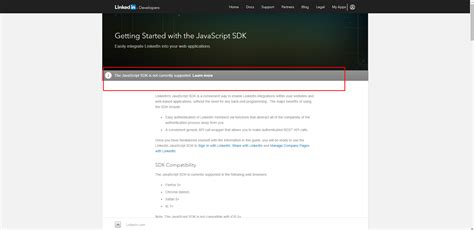 Linkedin Javascript Sdk Suddenly Stopped Working Without Showing Any