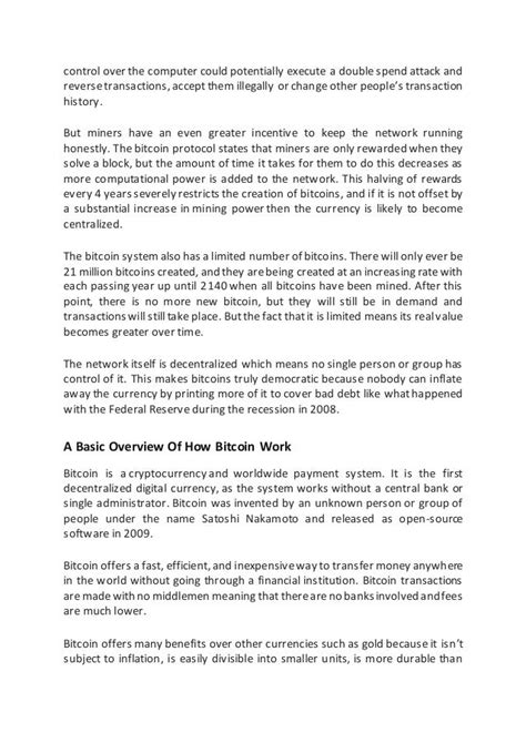 The Complete Guide To Bitcoin And How It Is Redefining The Future Of Money And Payments DOCX