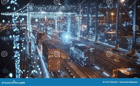 Sea Port Infographic Vector Illustration 44673926