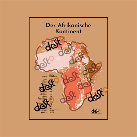 Digitale Karte Von Afrika Die Größe Des Kontinents Dekoloniale