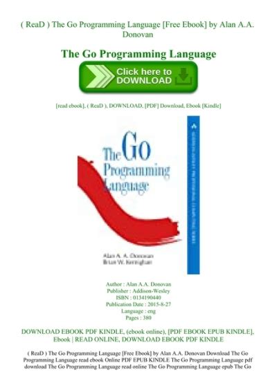 Read The Go Programming Language Free Ebook By Alan Aa Donovan