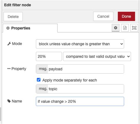 Node Red Lecture 3 Example 34 Using The Rbe Report By Exception