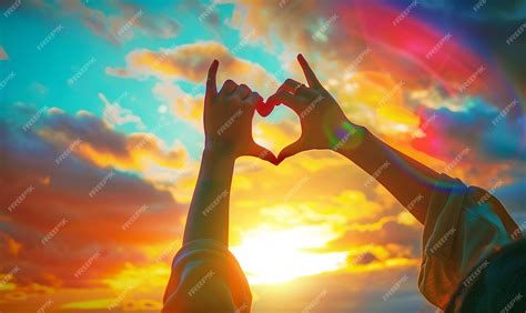 Premium Photo Person Creating Heart Shape With Hands