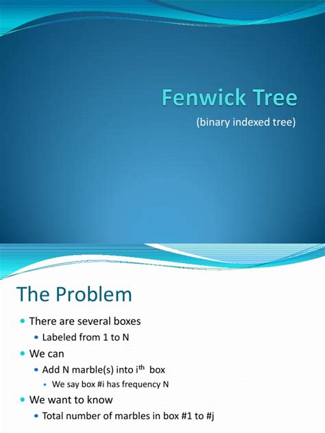 fenwick tree pdf database index array data structure