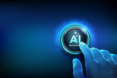 Generate With Ai Button Artificial Intelligence And Machine Learning Technology Concept Ai