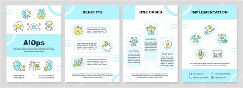 Premium Vector 2d Ai Ops Multicolor Brochure Template Leaflet Design With Thin Line Icons 4