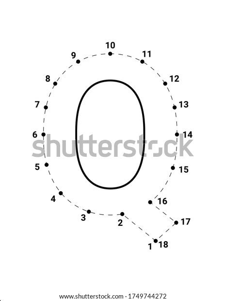 알파벳 문자 Q는 도트나 도트를 점 스톡 벡터로열티 프리 1749744272 Shutterstock