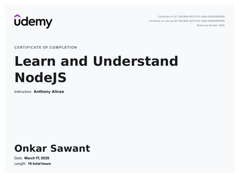 Nodejs Javascript Udemy Onkar Sawant