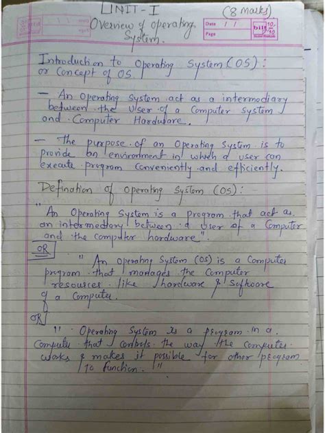 Osy Unit 1 Notes Pdf