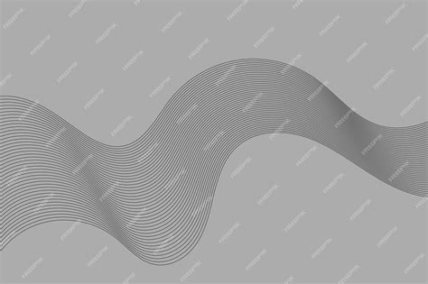 Premium Vector Abstract Vector Background With Grey Wavy Lines
