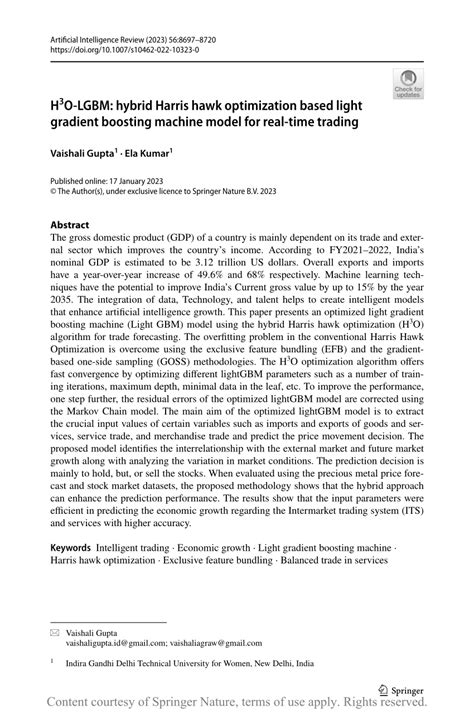 H3o Lgbm Hybrid Harris Hawk Optimization Based Light Gradient Boosting