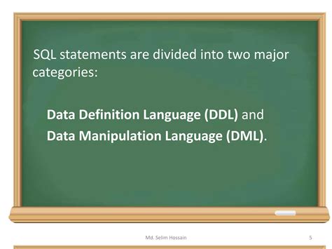 data definition and data manipulation language ddl and dml pptx