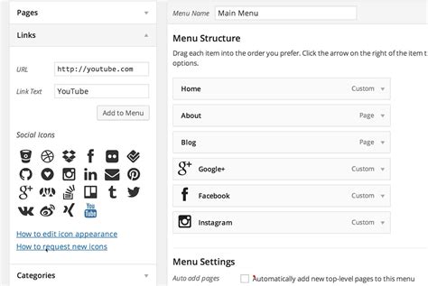 How To Add Social Icons To Your Wordpress Navigation Menu Web