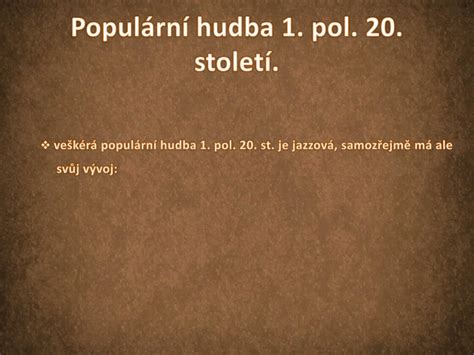 Ppt Po Tky Modern Popul Rn Hudby Powerpoint Presentation Free Download Id