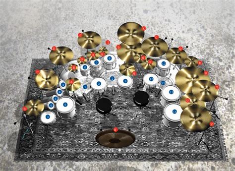 Mike Portnoy Detailed Set Up Drum Kits Drums Dream Theater