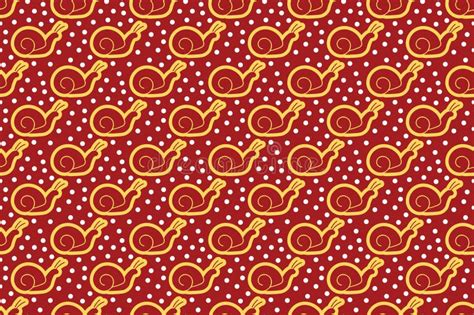 Snail Seamless Pattern With Abstract Geometric Vector Stock Vector Illustration Of Indonesia