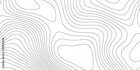 Retro Topographic Map Geographic Contour Map Abstract Outline Grid