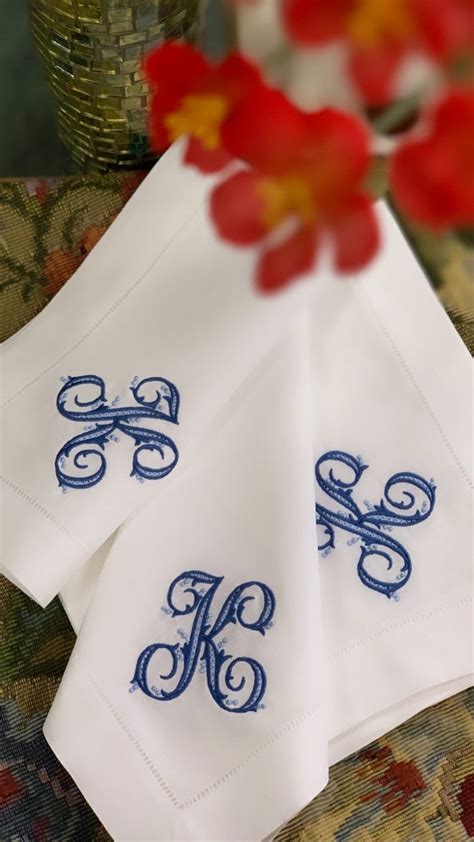 Gigi Signature Monogram Linen Napkins