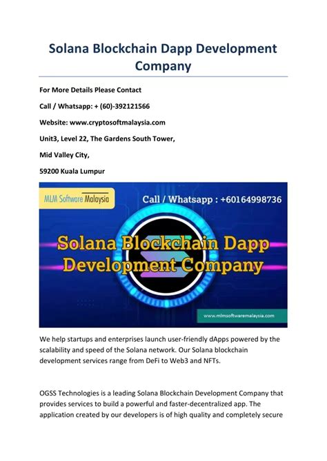 ppt solana blockchain dapp development company powerpoint