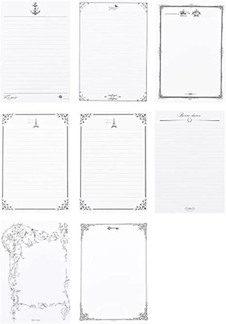 Jp 便箋 80枚 封筒用紙 便せん お礼状 アンティーク調 手紙 レターセット おしゃれ かわいい クラフト用紙 箔押し 招待状 結婚式 お祝い手紙 挨拶状 お見舞い