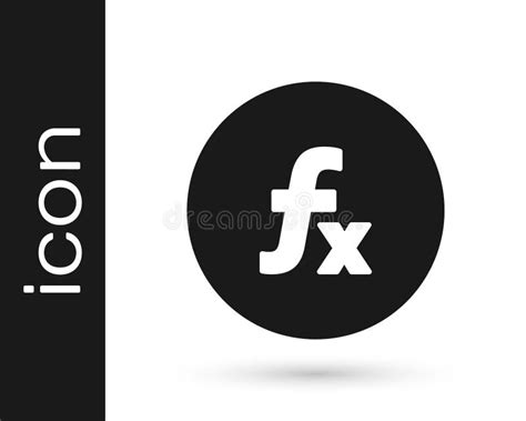 Black Function Mathematical Symbol Icon Isolated On White Background Vector Stock Vector