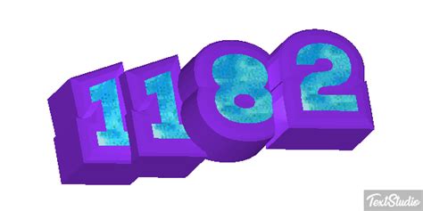 1182 Number Animated  Logo Designs