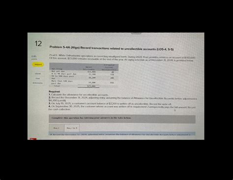 Problem 5 4a Algo Record Transactions Related To