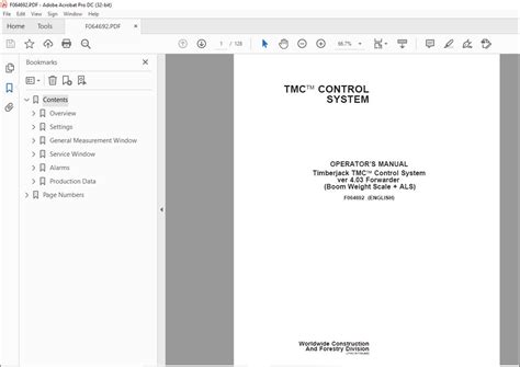 John Deere Timberjack Tmc Control Ver 403 Forwarder Operators Manual