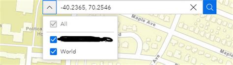 Search Widget Coordinates Search Not Working Esri Community