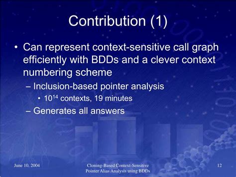 Ppt Cloning Based Context Sensitive Pointer Alias Analysis Using Bdds
