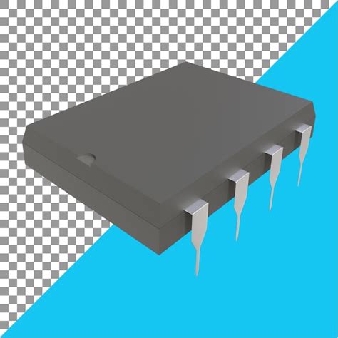Premium Psd 4 Legs Ic Chip Integrated Circuit 3d Microchip Rendering Premium Psd 4 Legs Ic Chip Integrated Circuit 3d Microchip Rendering