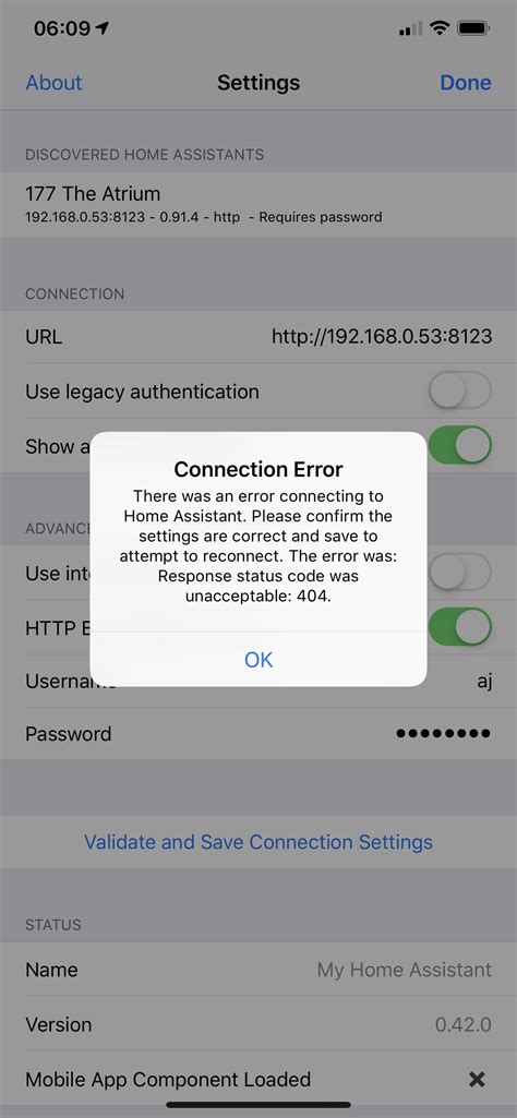 What S Causing This Error Won T Save Login In HA Companion App Can Still Access UI By Hitting