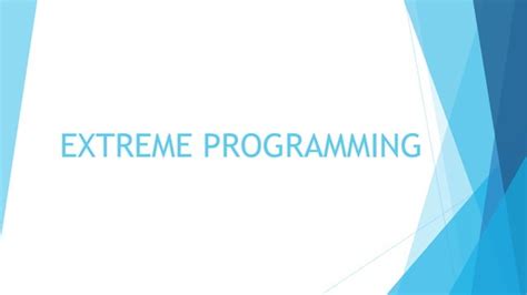 Extreme Programmingagile Methodology Ppt