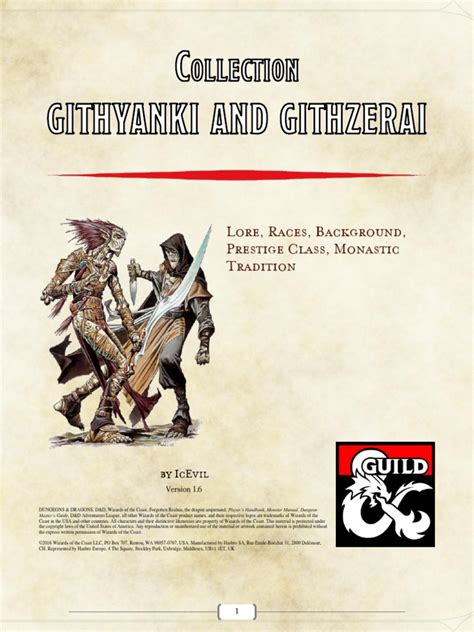 Githyanki And Githzerai Lore Races And Classes 5e Pdf Wizards Of
