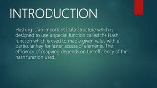 Hashing In Data Structure PPTX