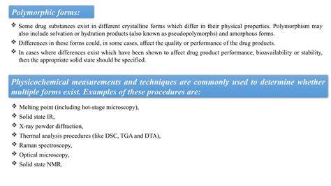 polymorphic forms the specifications requirement ppt