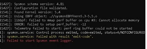 Cannot Allocate Memory On Sysmon Service Start Issue Microsoft SysmonForLinux GitHub