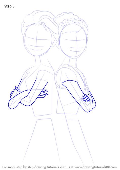 Learn How To Draw Elsa And Anna From Frozen Fever Frozen Fever Step By Step Drawing