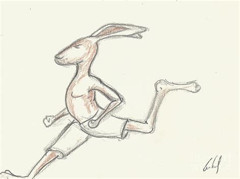 Running Rabbit Drawing At PaintingValley Com Explore Collection Of Running Rabbit Drawing