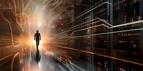 Exploring A Futuristic Data Center With Database Storage Backup And Security Concept Futuristic