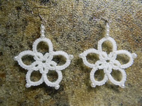 Tatting Earrings Patterns Free Free Pattern Because This Free Tatted Earring Pattern Requires
