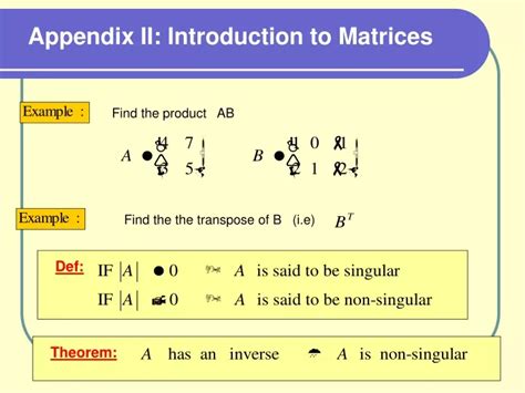 Ppt Appendix Ii Introduction To Matrices Powerpoint Presentation