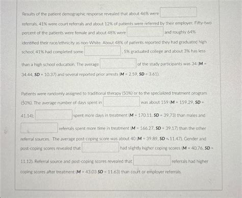 Results Of The Patient Demographic Response Revealed