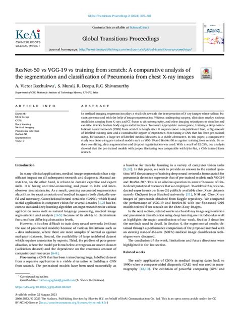 Pdf Resnet 50 Vs Vgg 19 Vs Training From Scratch A Comparative Analysis Of The Segmentation