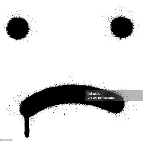 스프레이 페인티드 그래피티 감정의 형태로 피드백 흰색 배경으로 격리된 스프레이 낙서 고객 피드백 흰색 위에 검은색으로 오버 스프레이로 나쁩니다 거친에 대한 스톡 벡터 아트