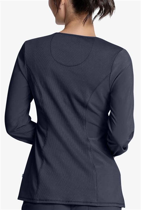 Cherokee Infinity Womens 3 Pocket Stretch Round Neck Long Sleeve Scrub